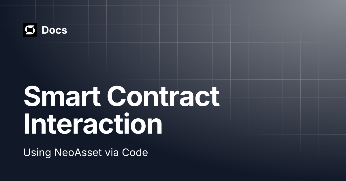 Smart Contract Interaction | Docs